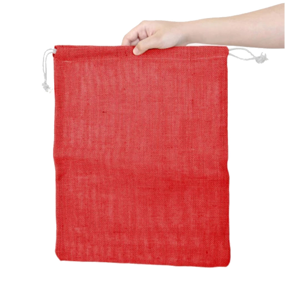 Saquito de Yute Rojo 40×30 cm | Pal Publicidad