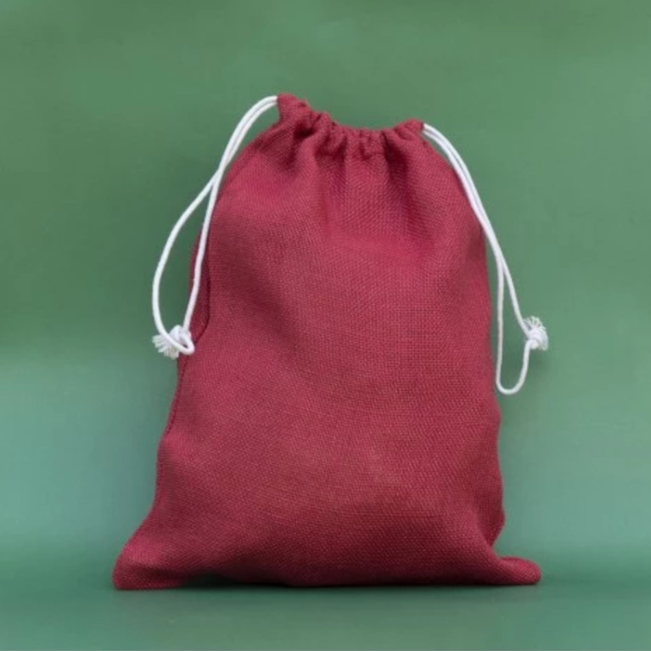 Saquito de Yute Rojo 40×30 cm | Pal Publicidad
