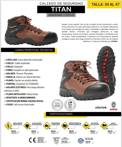 Calzado seguridad Titán | Pal Publicidad